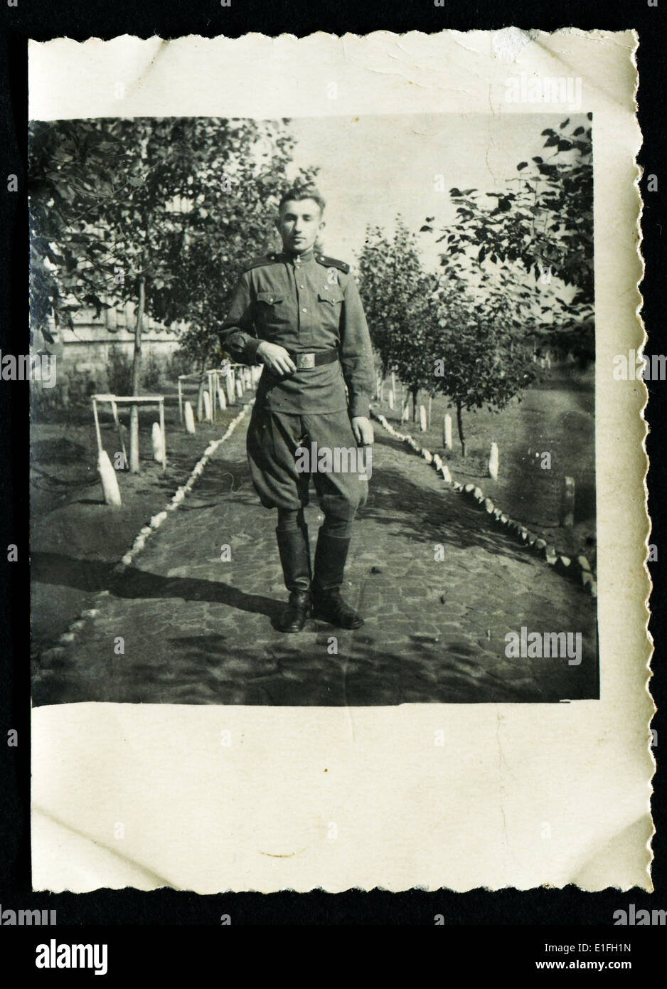 USSR - CIRCA 1950s: An antique photo shows solders portrait Stock Photo ...