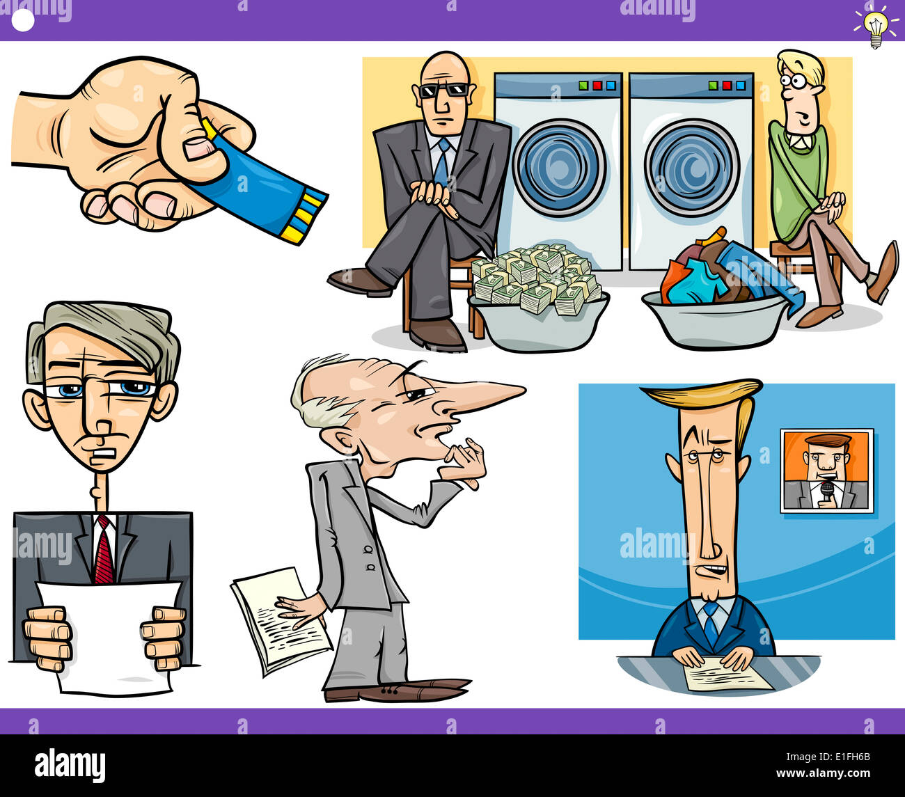 Money laundering cartoon hi-res stock photography and images - Alamy