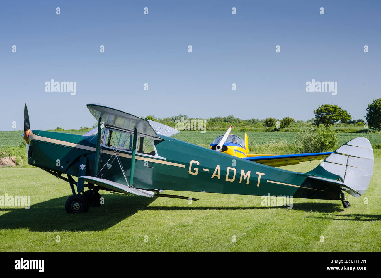 De Havilland DH87B Hornet Moth biplane at Northrepps Airfield in ...