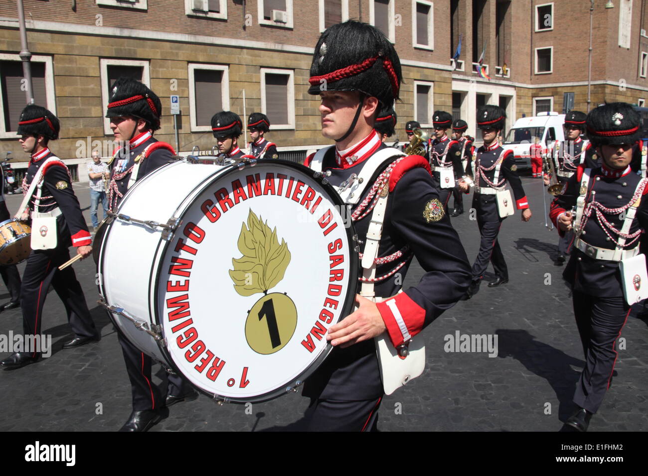 Rome, Italy 2nd June 2014 Military personnel marching at the 2nd June ...