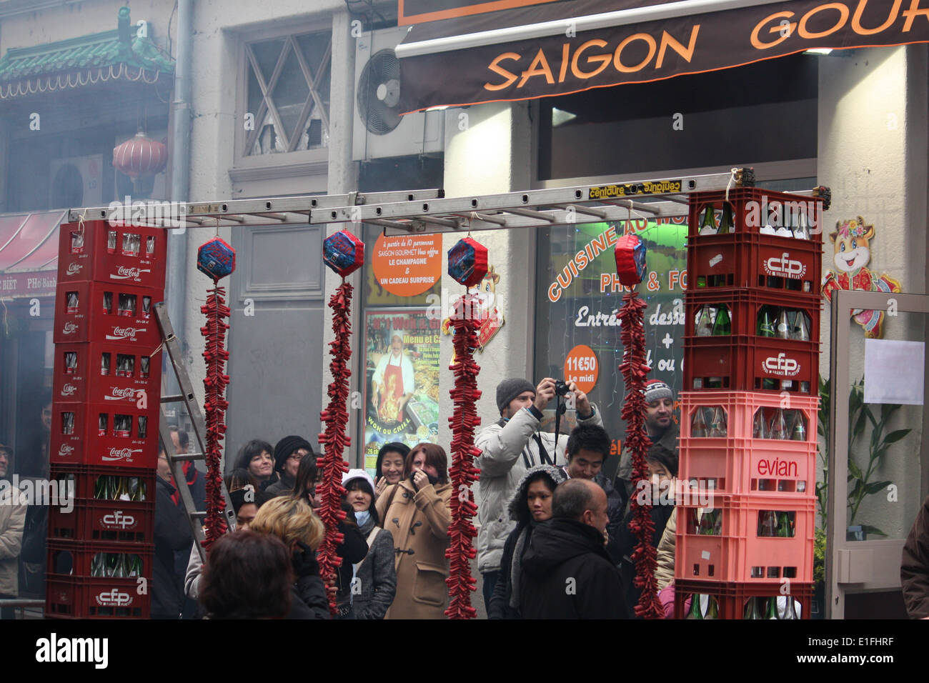 Chinese community in Lyon celebrates the Chinese New Year, Lyon, Rhone ...