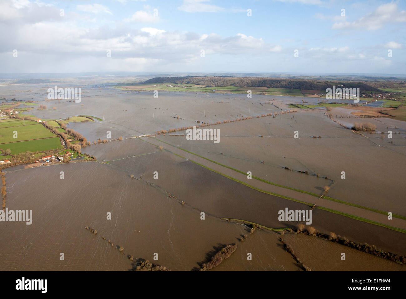 The main railway line through Somerset near Bridgwater, on the Somerset ...