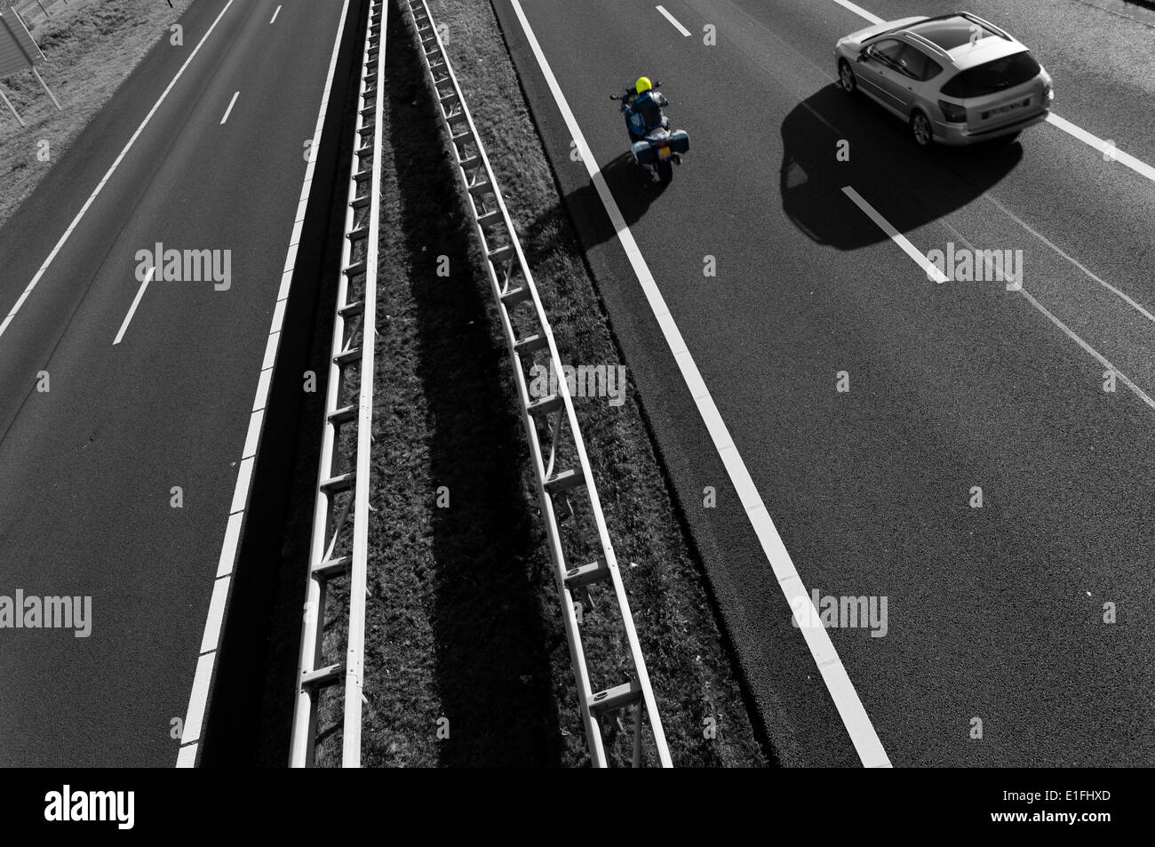 Car overtaking a bike hi-res stock photography and images - Alamy