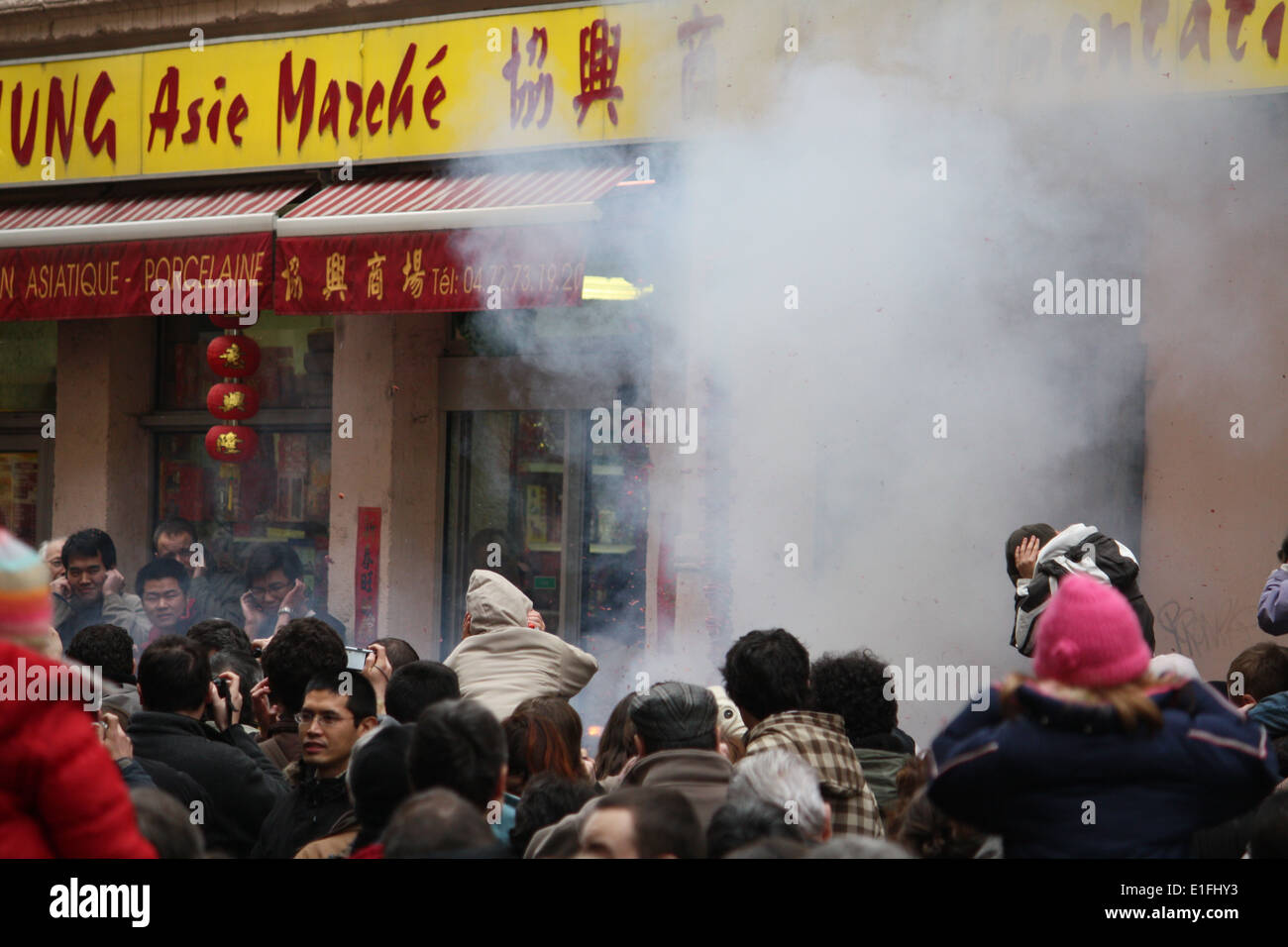 Chinese community in Lyon celebrates the Chinese New Year, Lyon, Rhone ...