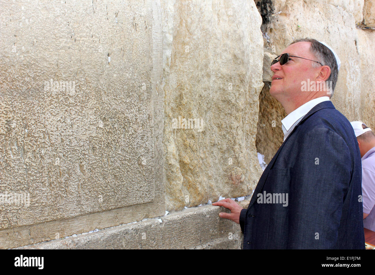 Premier of Lower Saxony Stephan Weil visits the Western Wall in ...