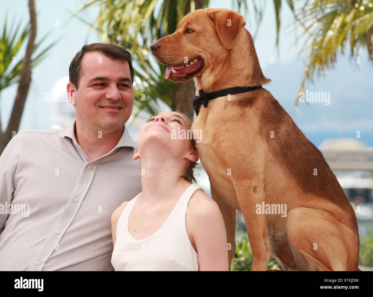Director Kornel Mundruczo, Hagen the dog and actress Zsofia Psotta at ...