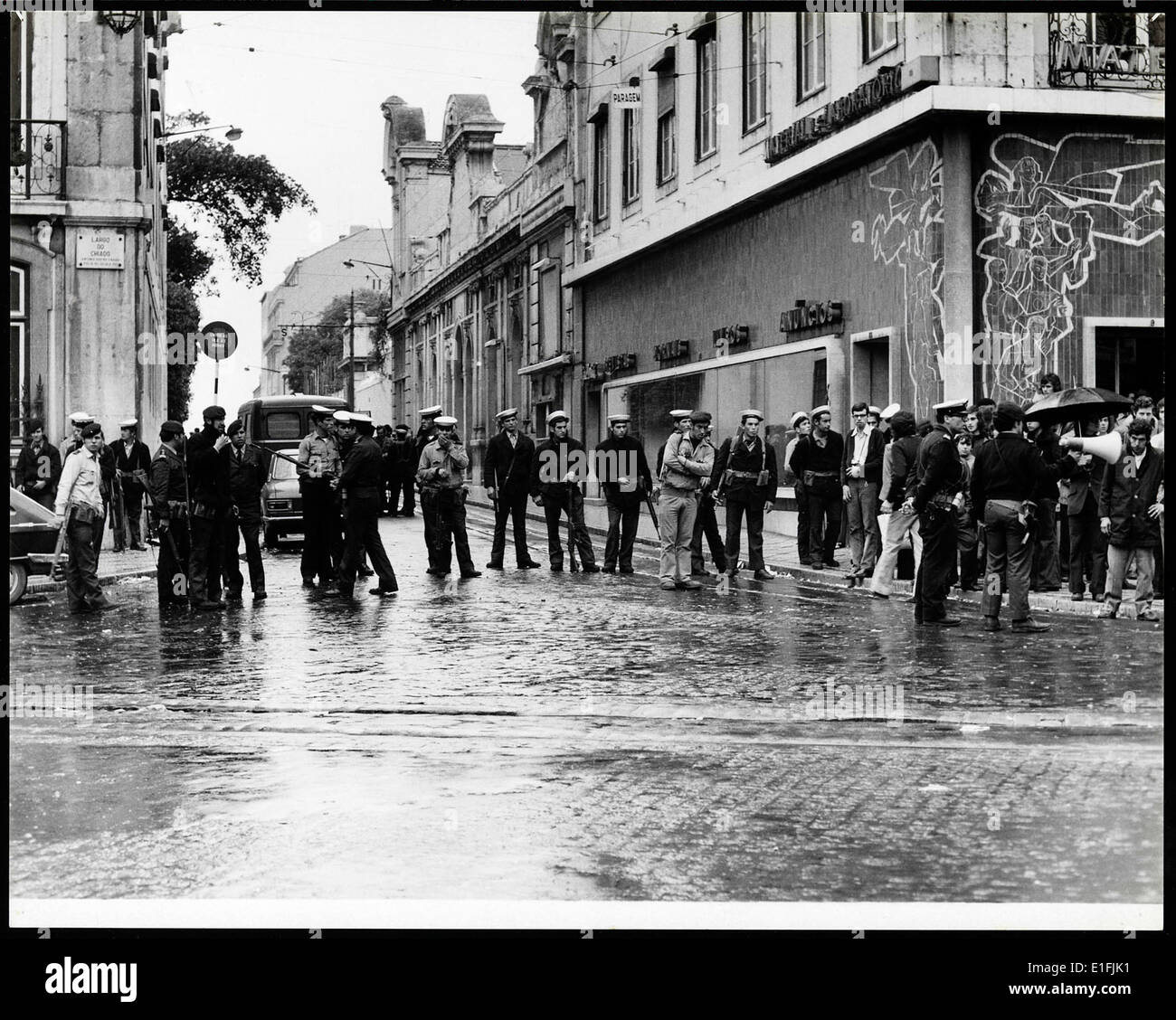 Photograph of the 25th of April, 1974, in Lisbon, Portugal ...