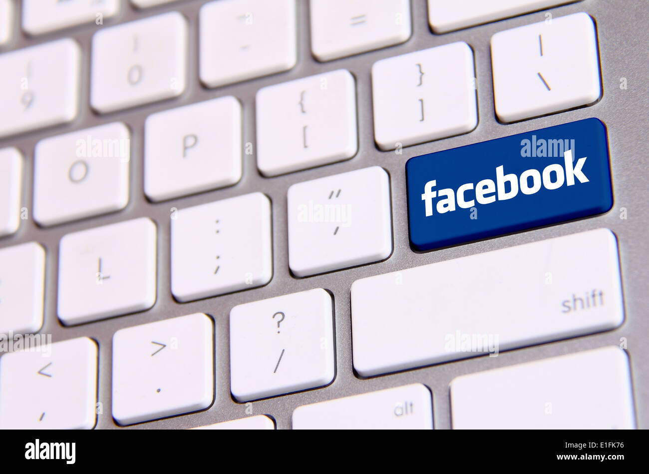 Photo of Facebook keyboard. As of today, Facebook is the largest social ...