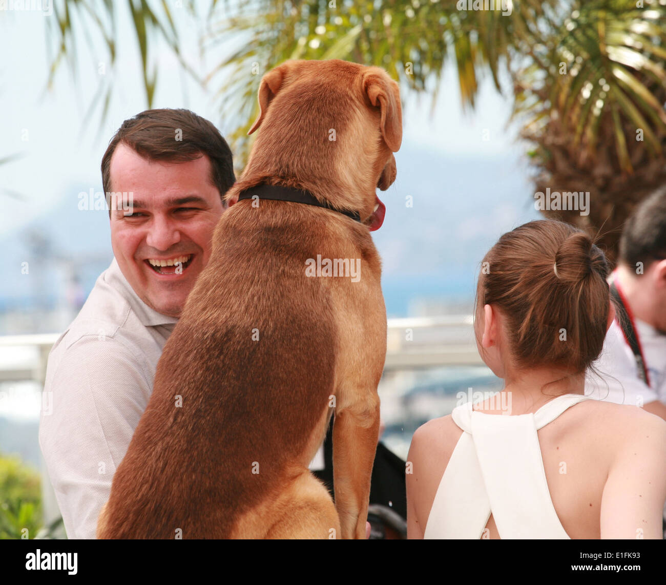 Director Kornel Mundruczo, Hagen the dog and actress Zsofia Psotta at ...