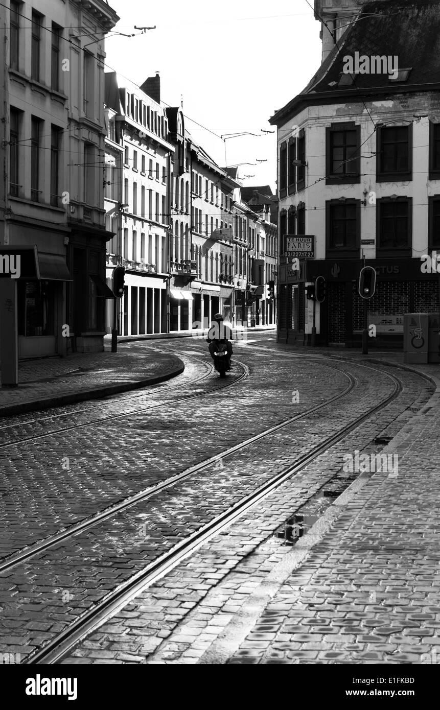 street view in antwerp, belgium. Antwerp is the largest city in belgium ...