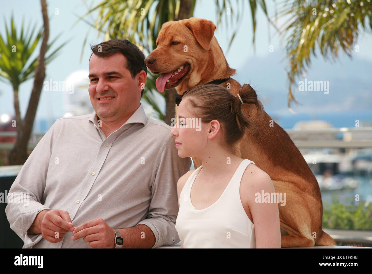 Director Kornel Mundruczo, Hagen the dog and actress Zsofia Psotta at ...