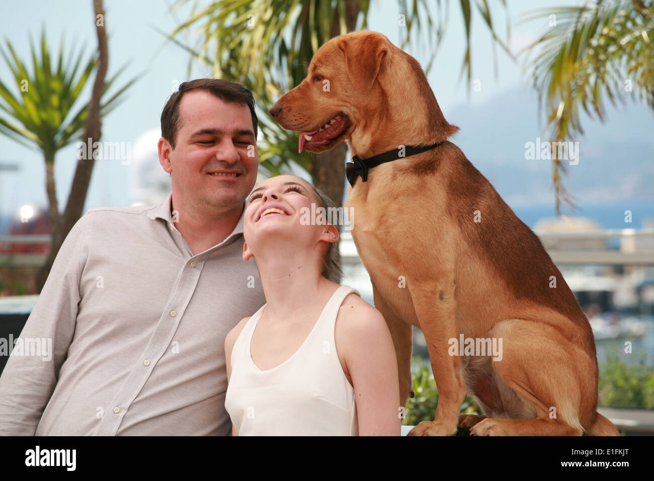 Director Kornel Mundruczo, Hagen the dog and actress Zsofia Psotta at ...