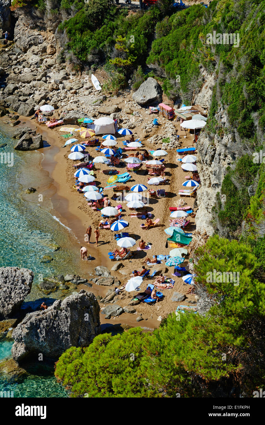 Corfu myrtiotissa beach hi-res stock photography and images - Alamy