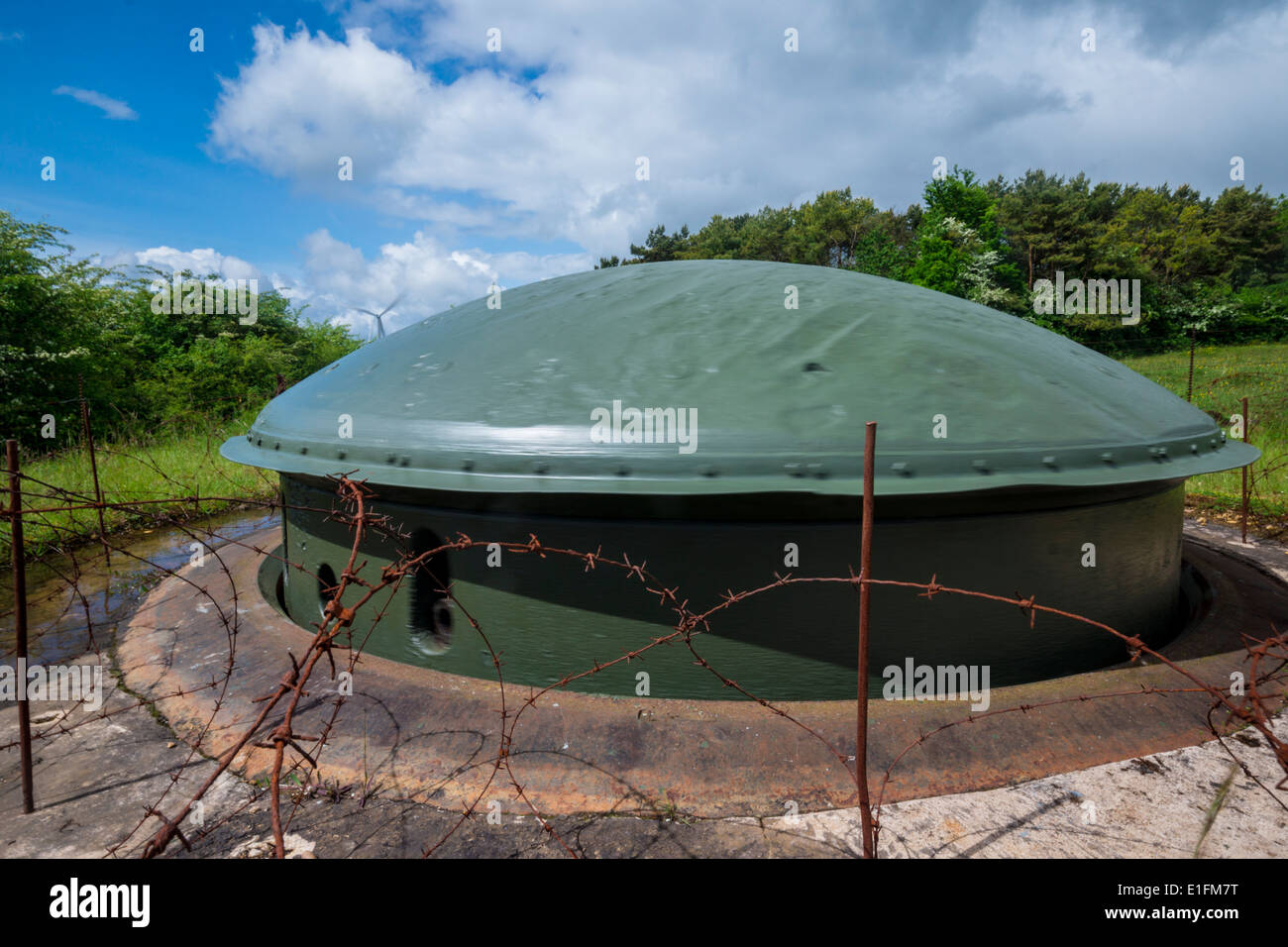 Longuyon, France. A gun turret at the Fort de Fermont of the Maginot ...