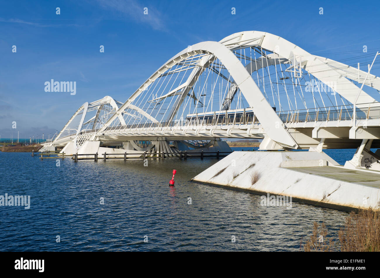 modern white bridge Stock Photo - Alamy