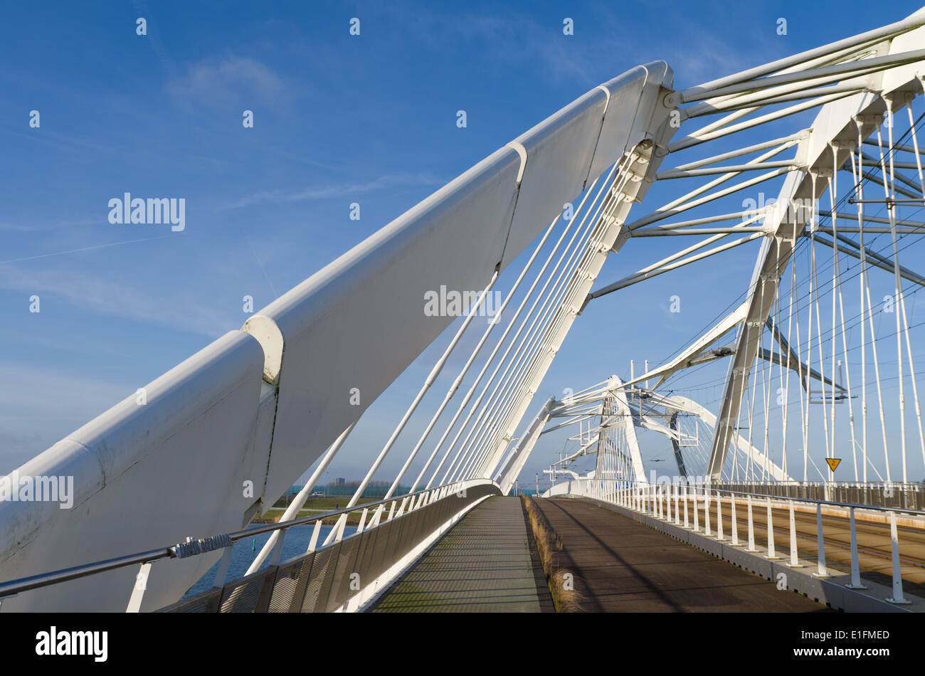 modern white bridge Stock Photo - Alamy
