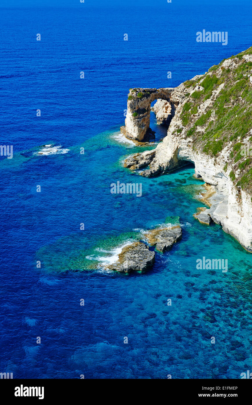 Greece, Ionian island, Paxi, Tripitos Arch Stock Photo - Alamy