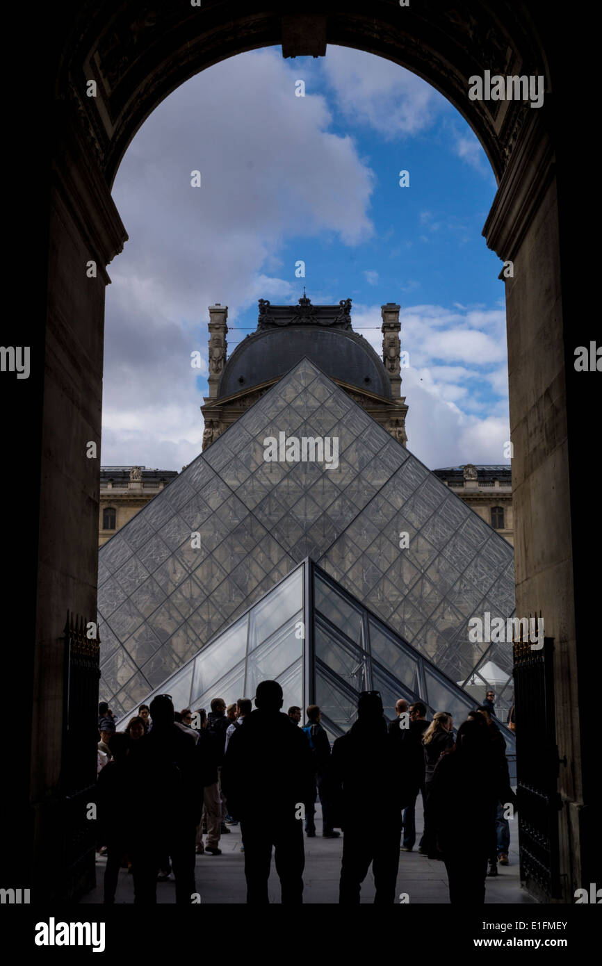 Louvre museum glass pyramid hi-res stock photography and images - Alamy