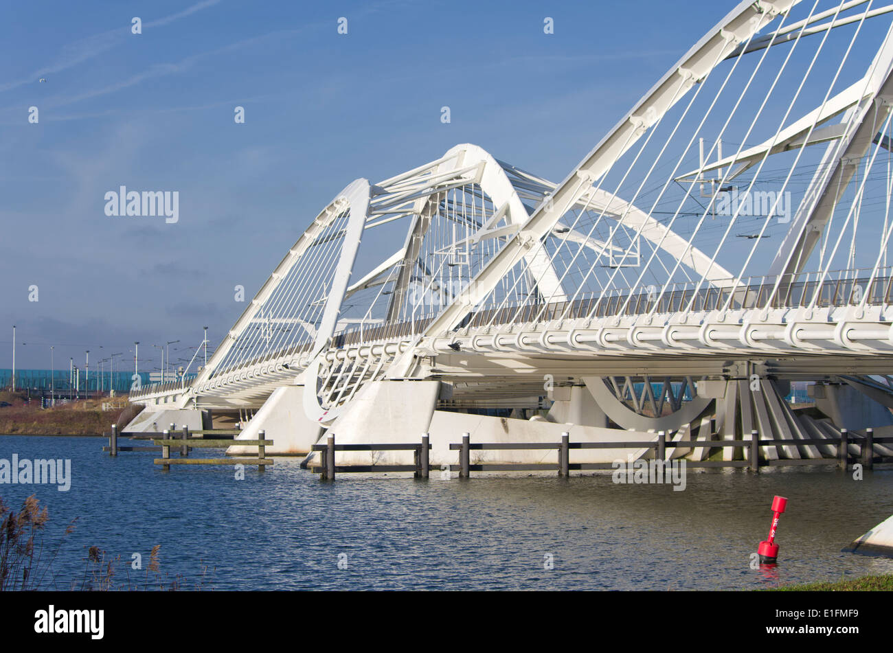 modern white bridge Stock Photo - Alamy