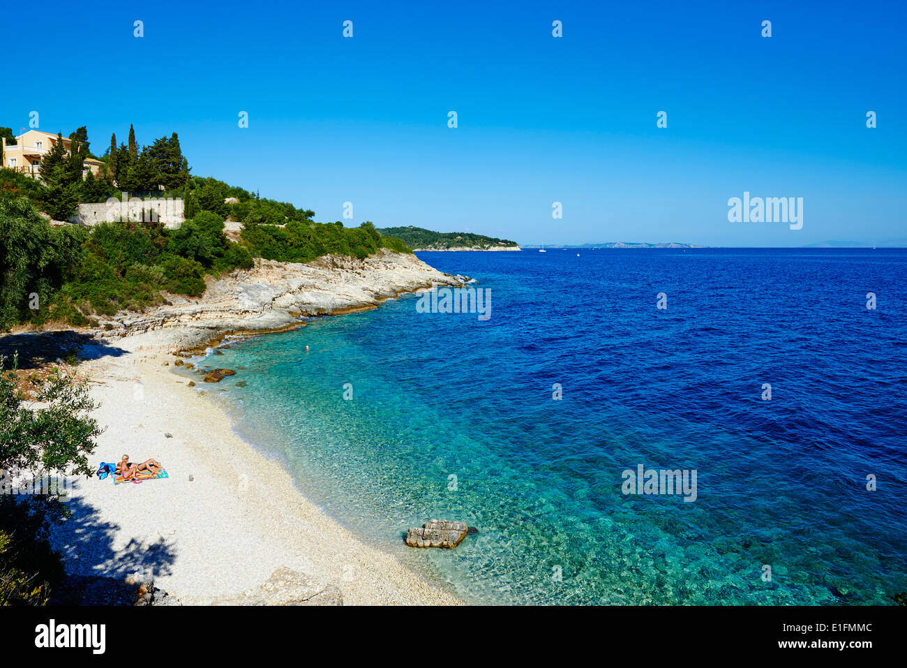 Greece, Ionian island, Paxi, Kloni Gouli beach Stock Photo - Alamy