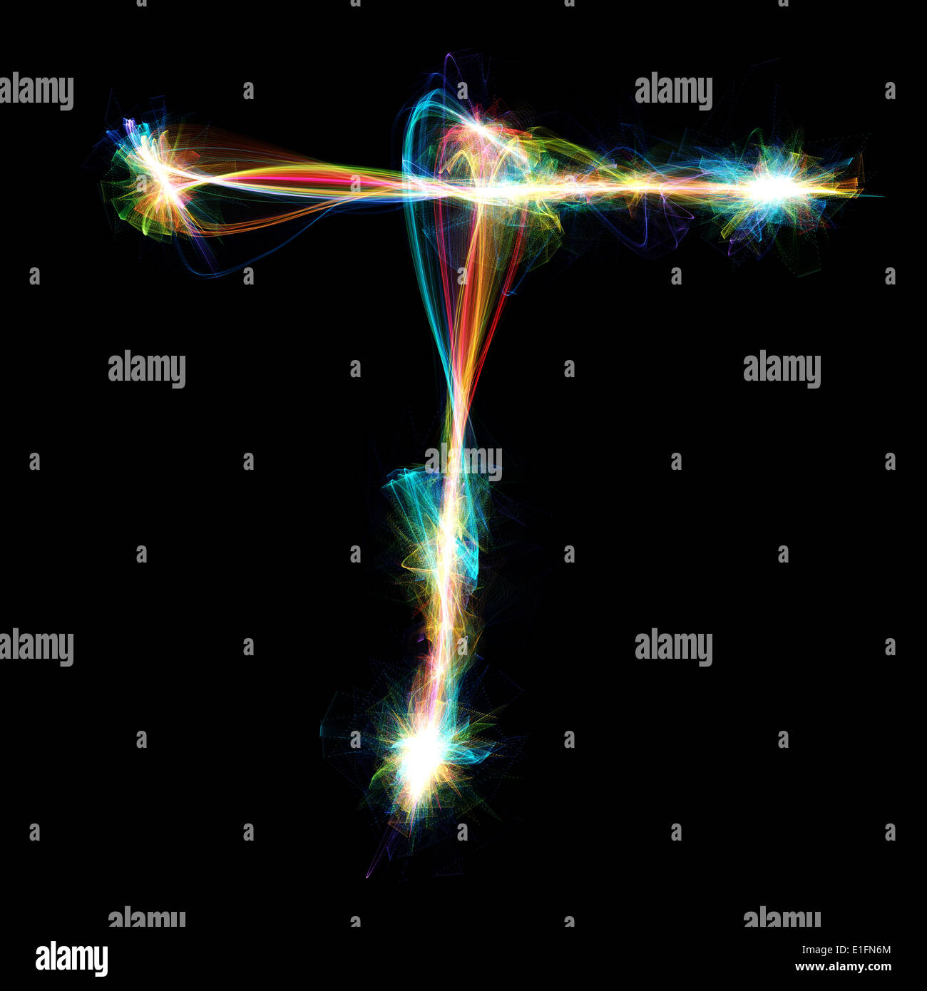 Digitally created letter formed out of plasma energy Stock Photo - Alamy