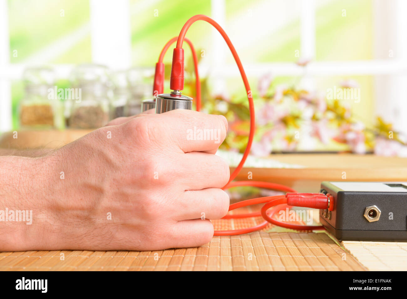 Biofeedback device used in alternative medicine electrotherapy Stock ...