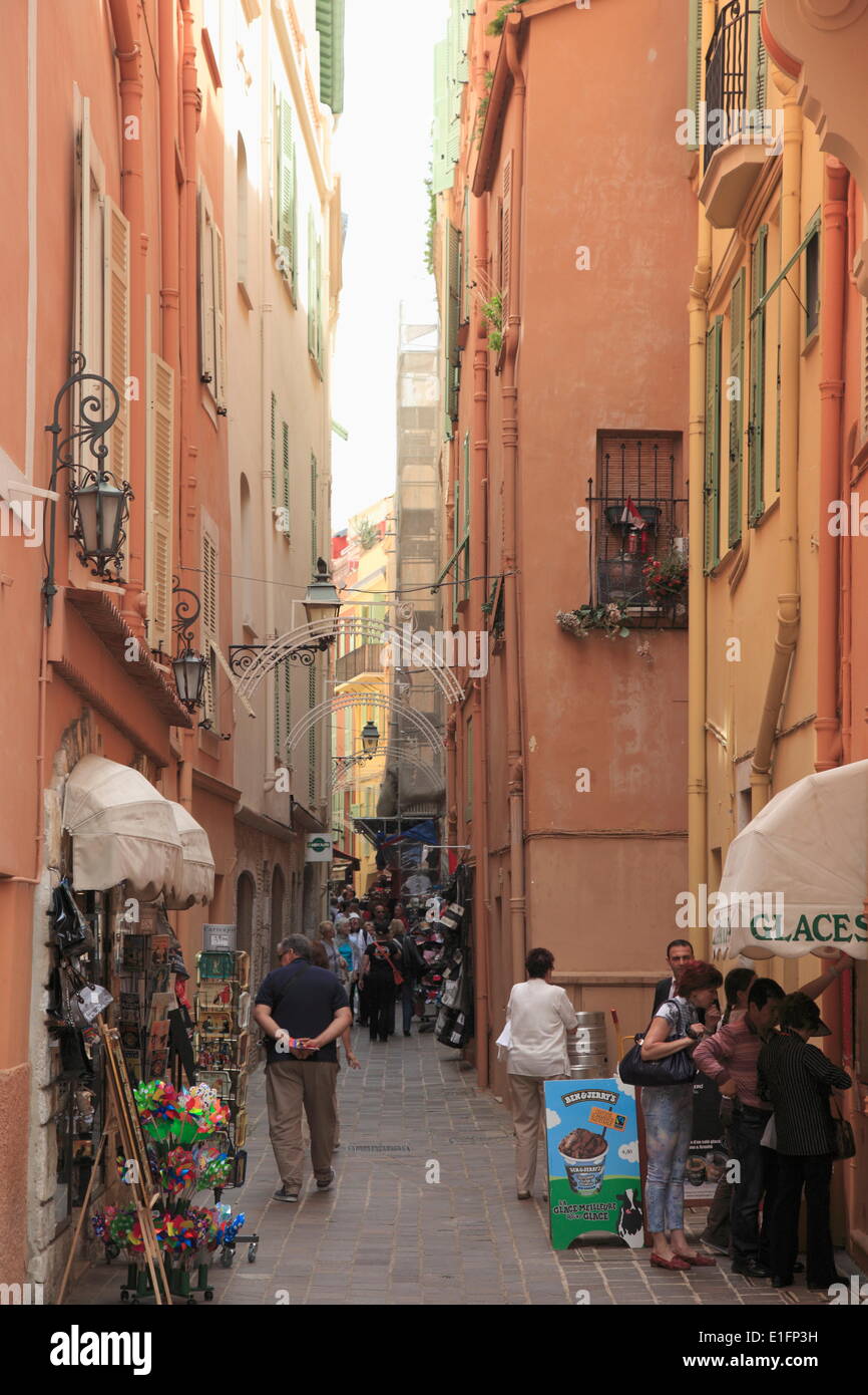 Monaco-Ville, Old Town, Le Rocher (The Rock), Monaco, Cote d'Azur ...