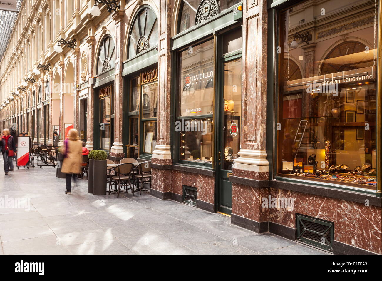 The Galeries Royales Saint-Hubert, a glazed shopping arcade dating from ...