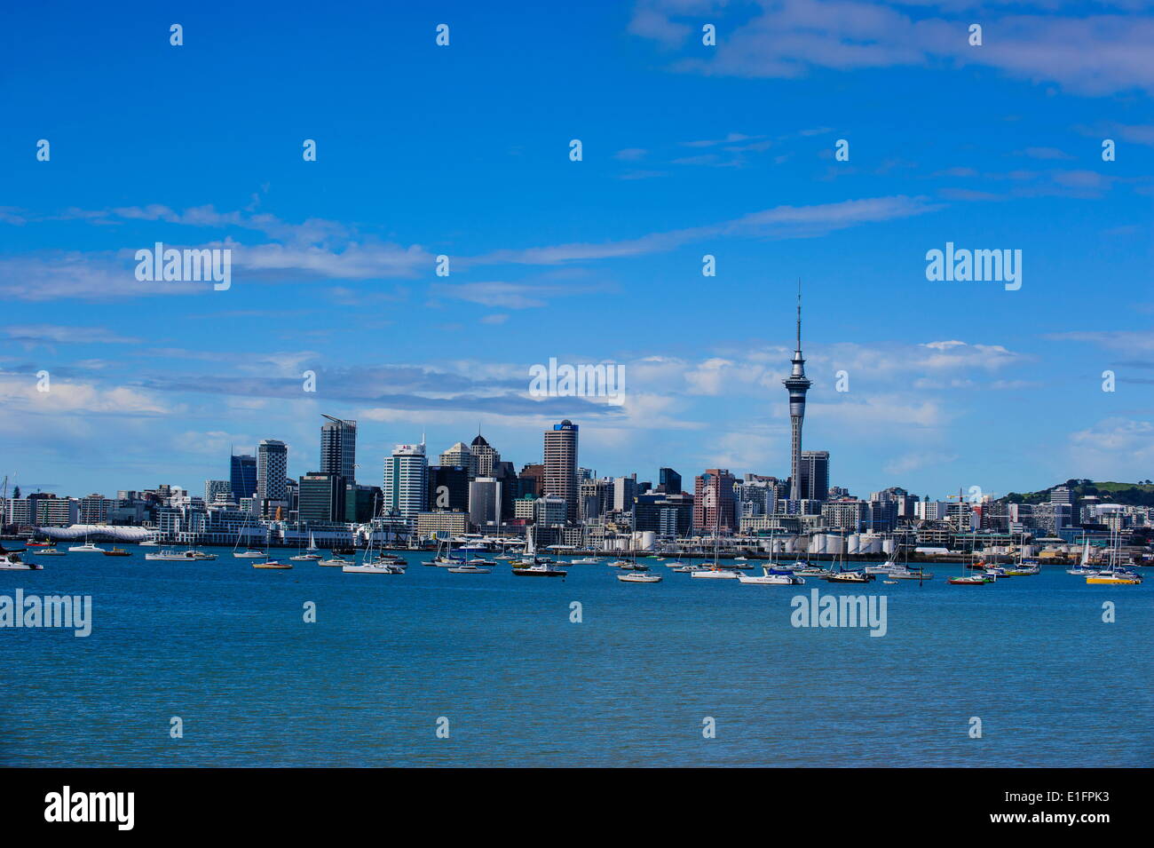 Skyline of Auckland, North Island, New Zealand, Pacific Stock Photo - Alamy