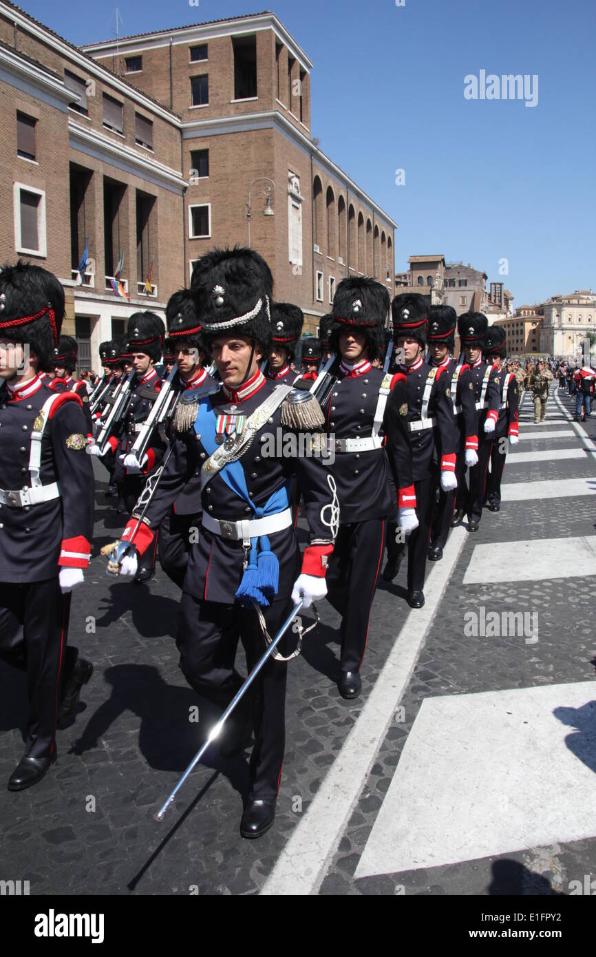 Rome, Italy 2nd June 2014 Military personnel marching at the 2nd June ...