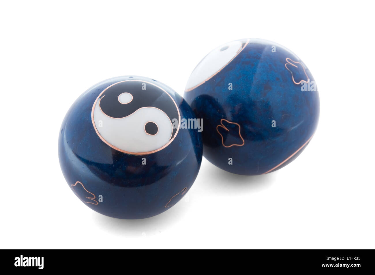 two balls isolated on a white background Stock Photo - Alamy