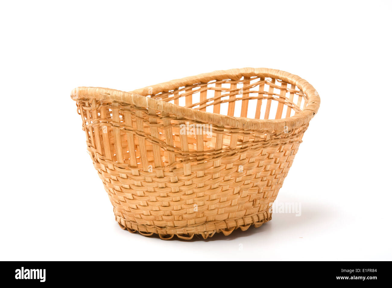 empty basket isolated on a white background Stock Photo - Alamy