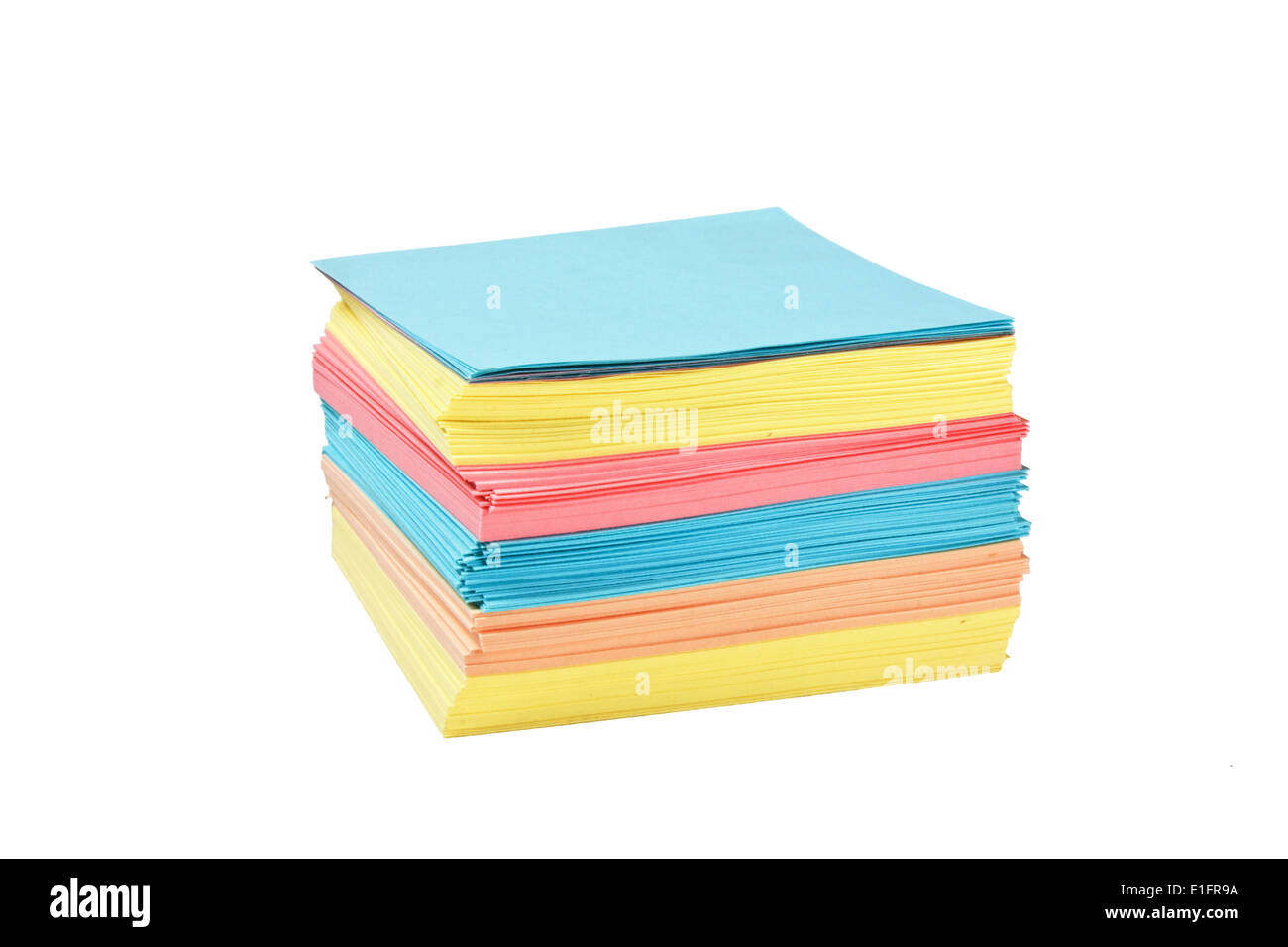 stack of paper to record isolated on white Stock Photo - Alamy