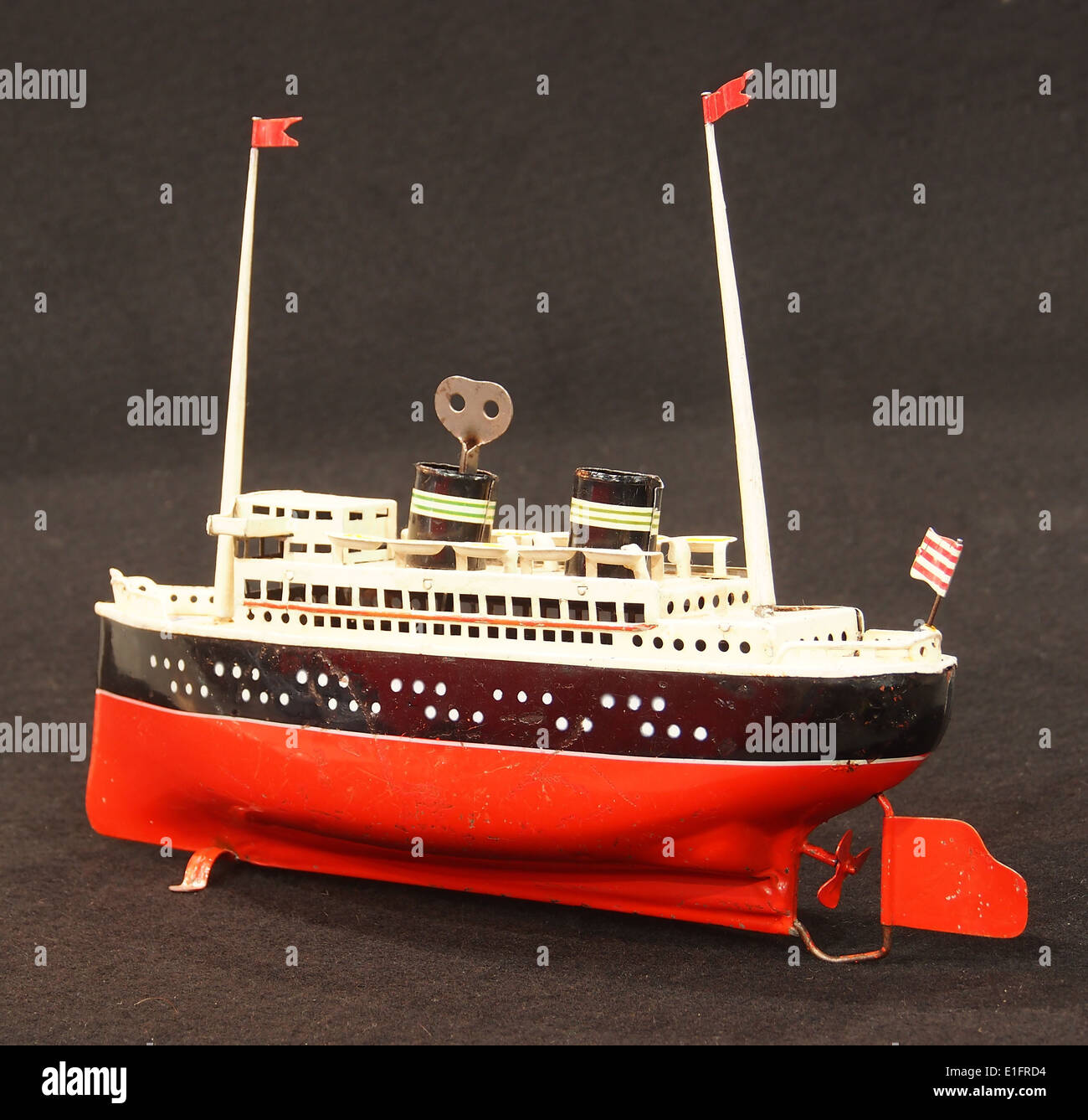 Old tin toy ship hi-res stock photography and images - Alamy