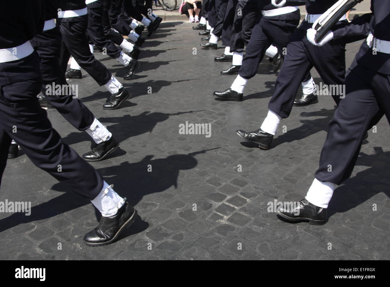 Rome, Italy 2nd June 2014 Military personnel marching at the 2nd June ...