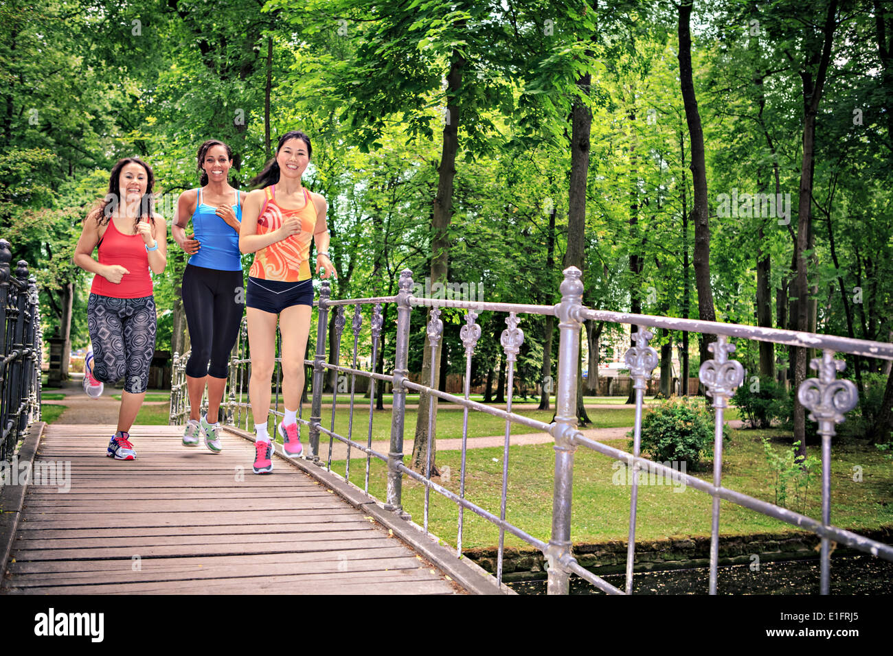 Group running to river hi-res stock photography and images - Alamy