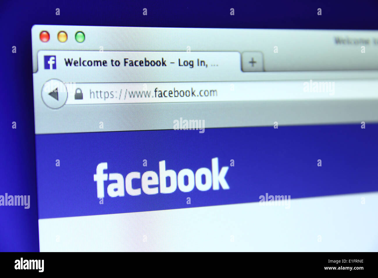 Photo of Facebook homepage on a monitor screen. As of today, Facebook ...