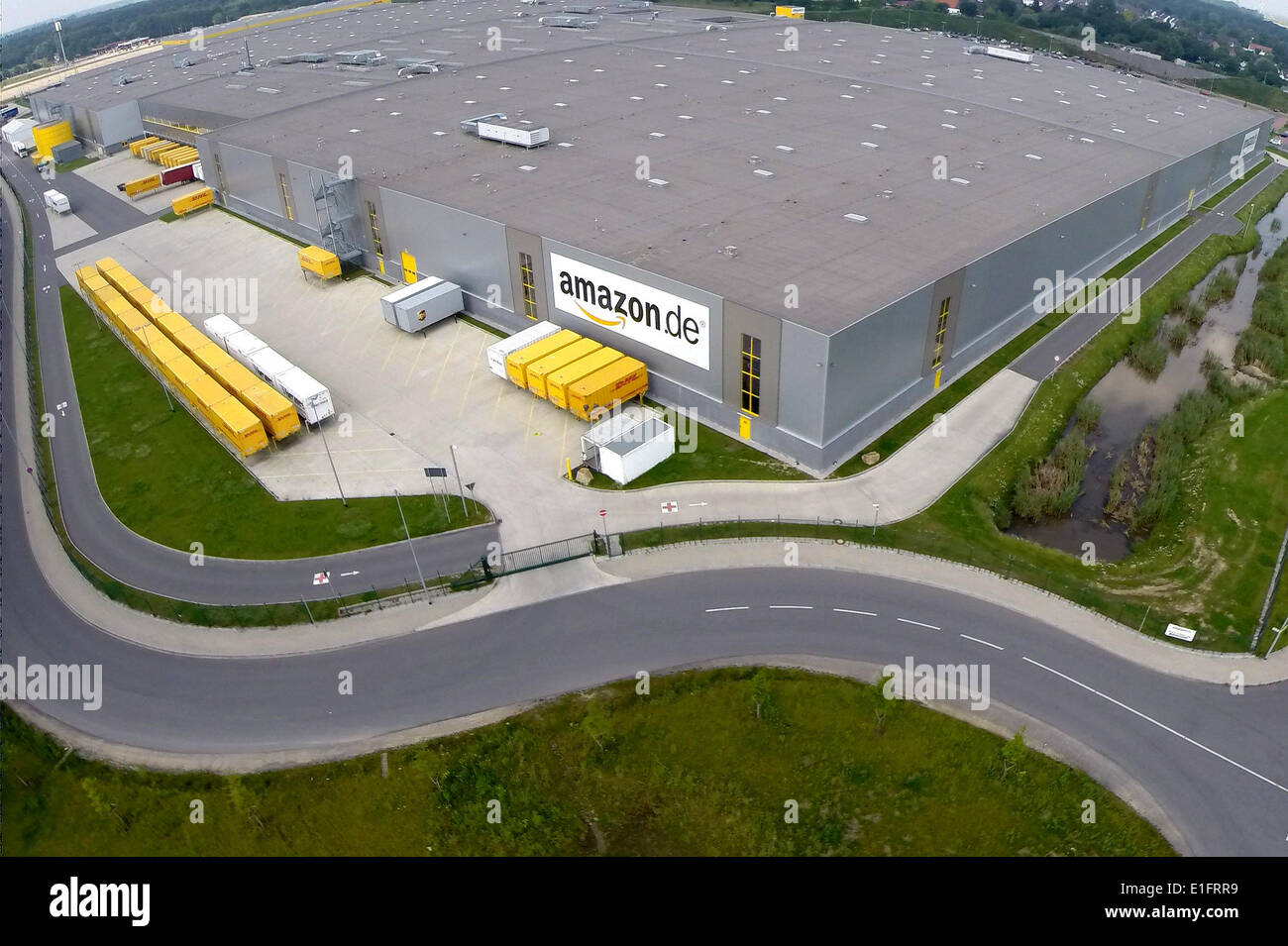 Rheinberg, Germany. 03rd June, 2014. The photo shows the Amazon factory ...