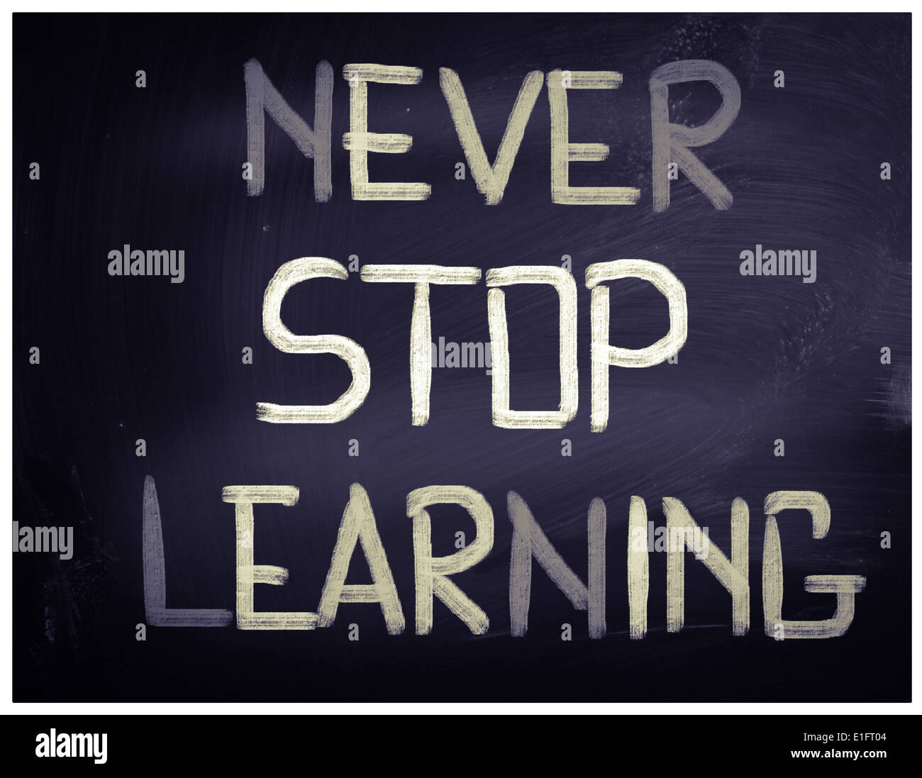 Never Stop Learning Concept Stock Photo - Alamy