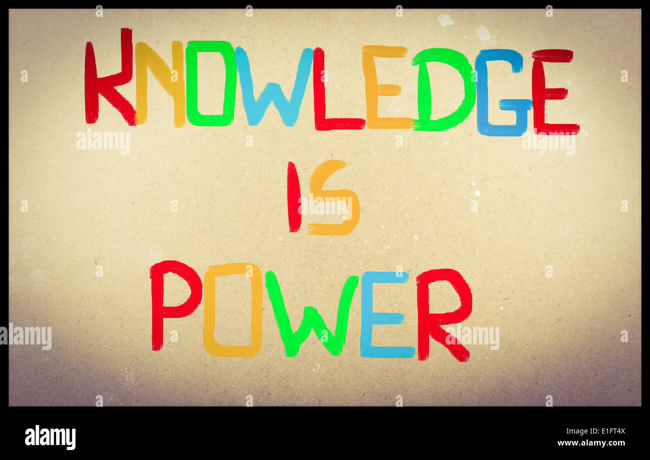 Knowledge Is Power Concept Stock Photo - Alamy