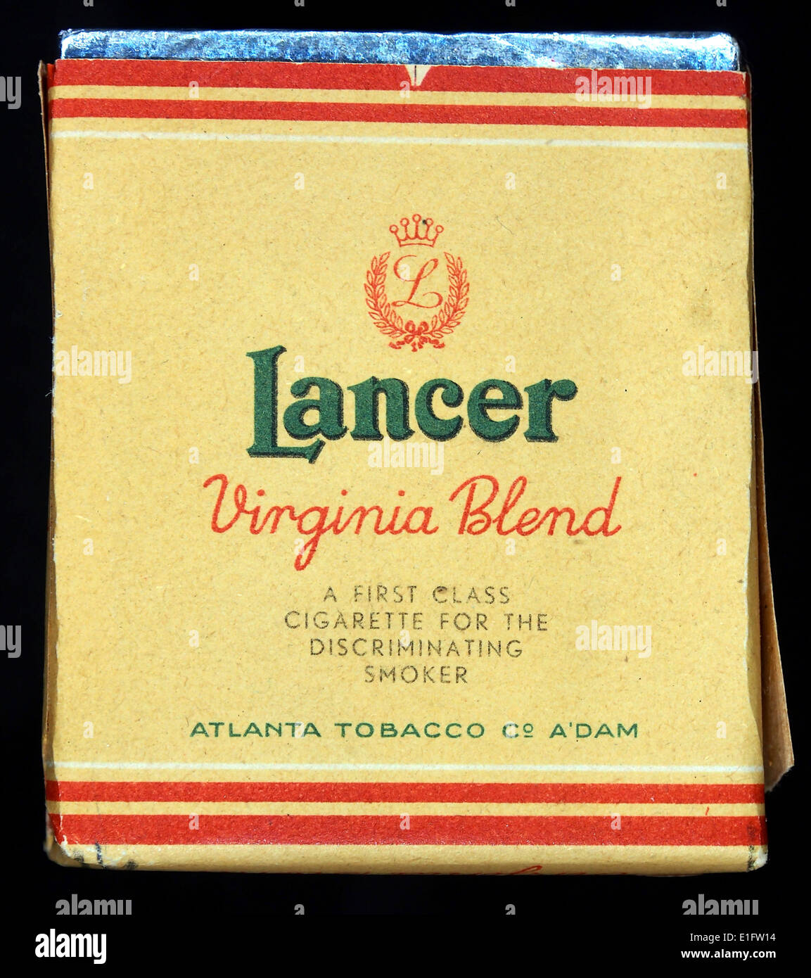 Lancer cigarettes pack, back Stock Photo - Alamy