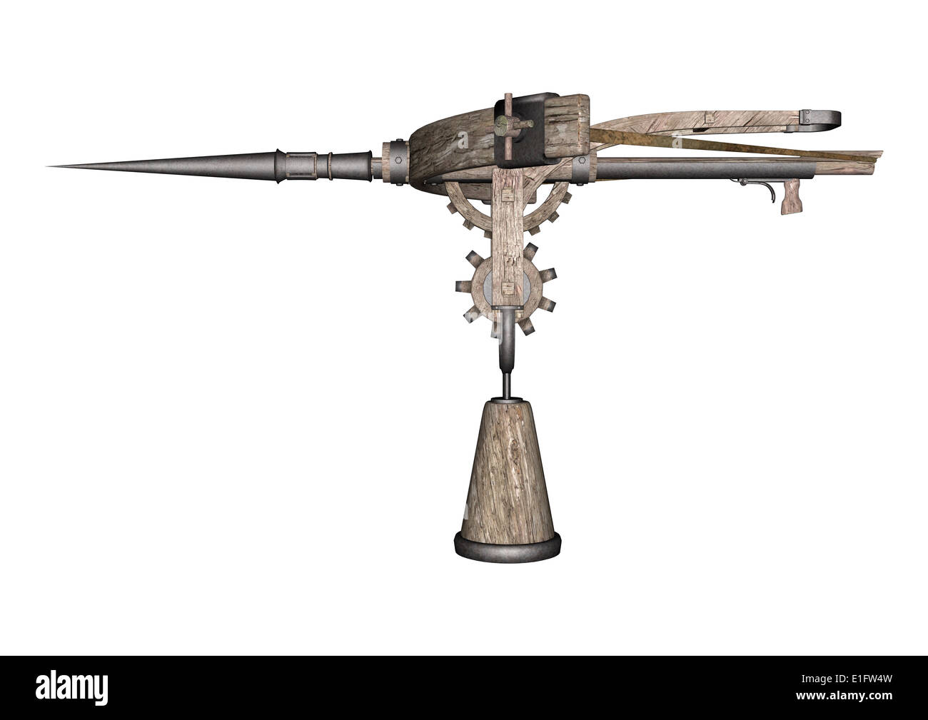 3D digital render of a harpoon launcher isolated on white background ...