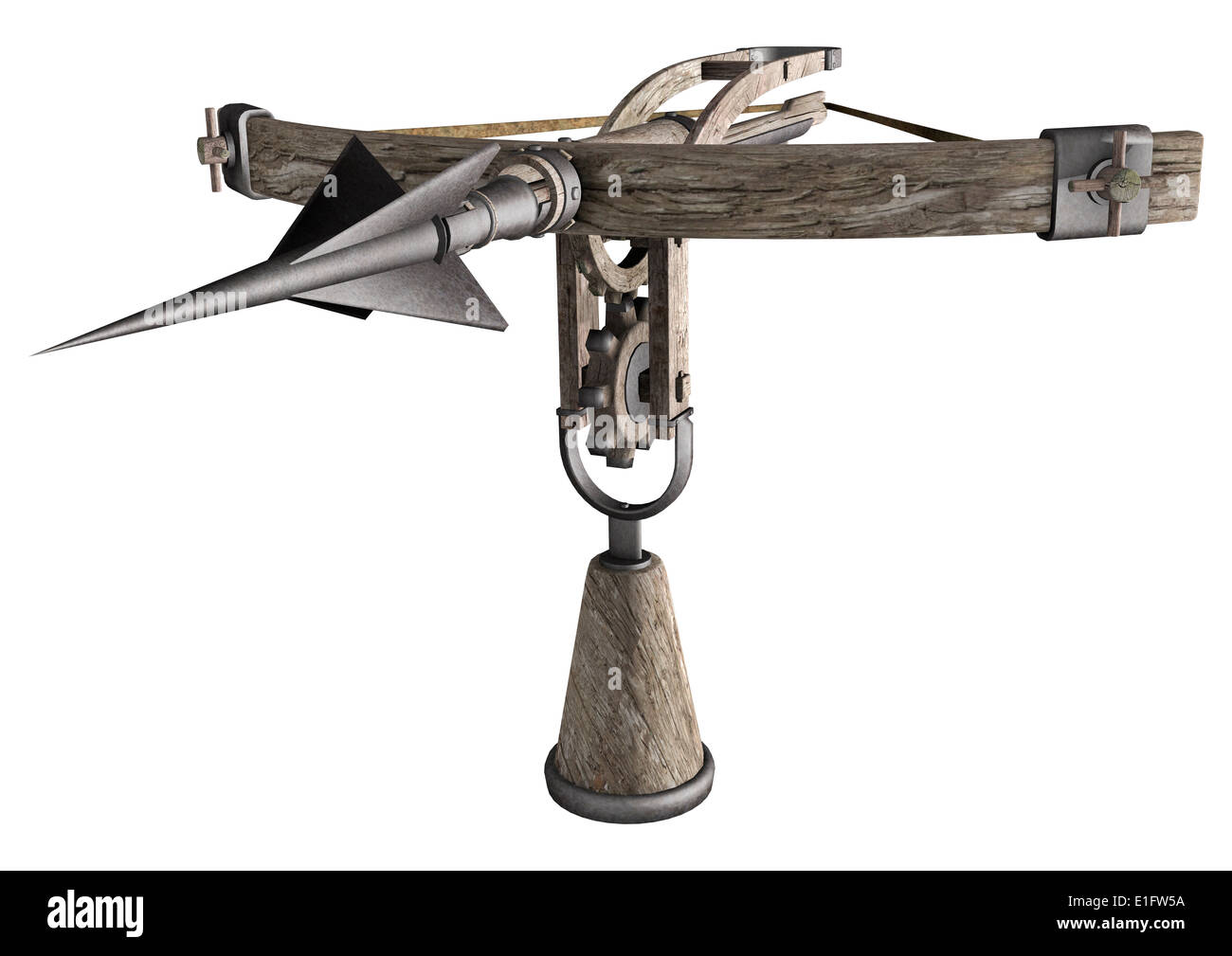 3D digital render of a harpoon launcher isolated on white background ...