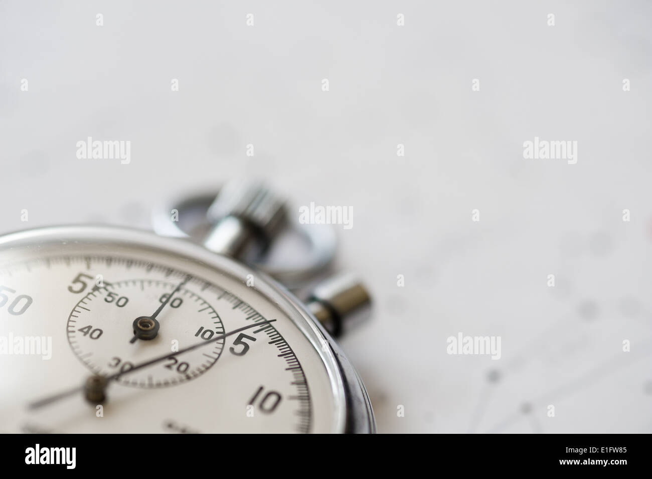 old silver chrome stopwatch with seconds and minute hands 5 second ...