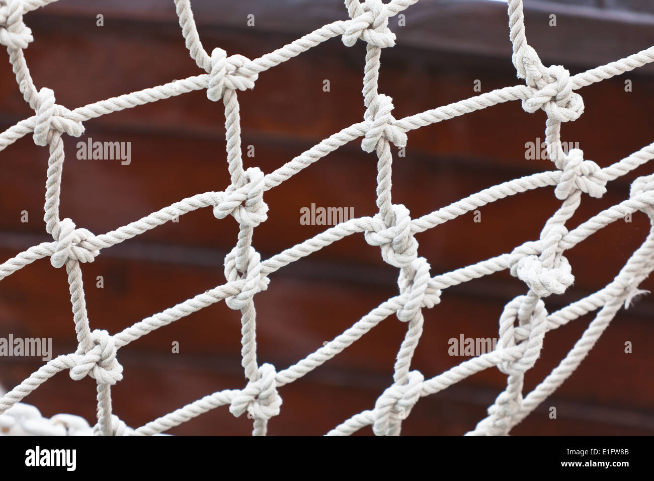 Yacht Safety Net Close Up. Horizontal shot Stock Photo - Alamy