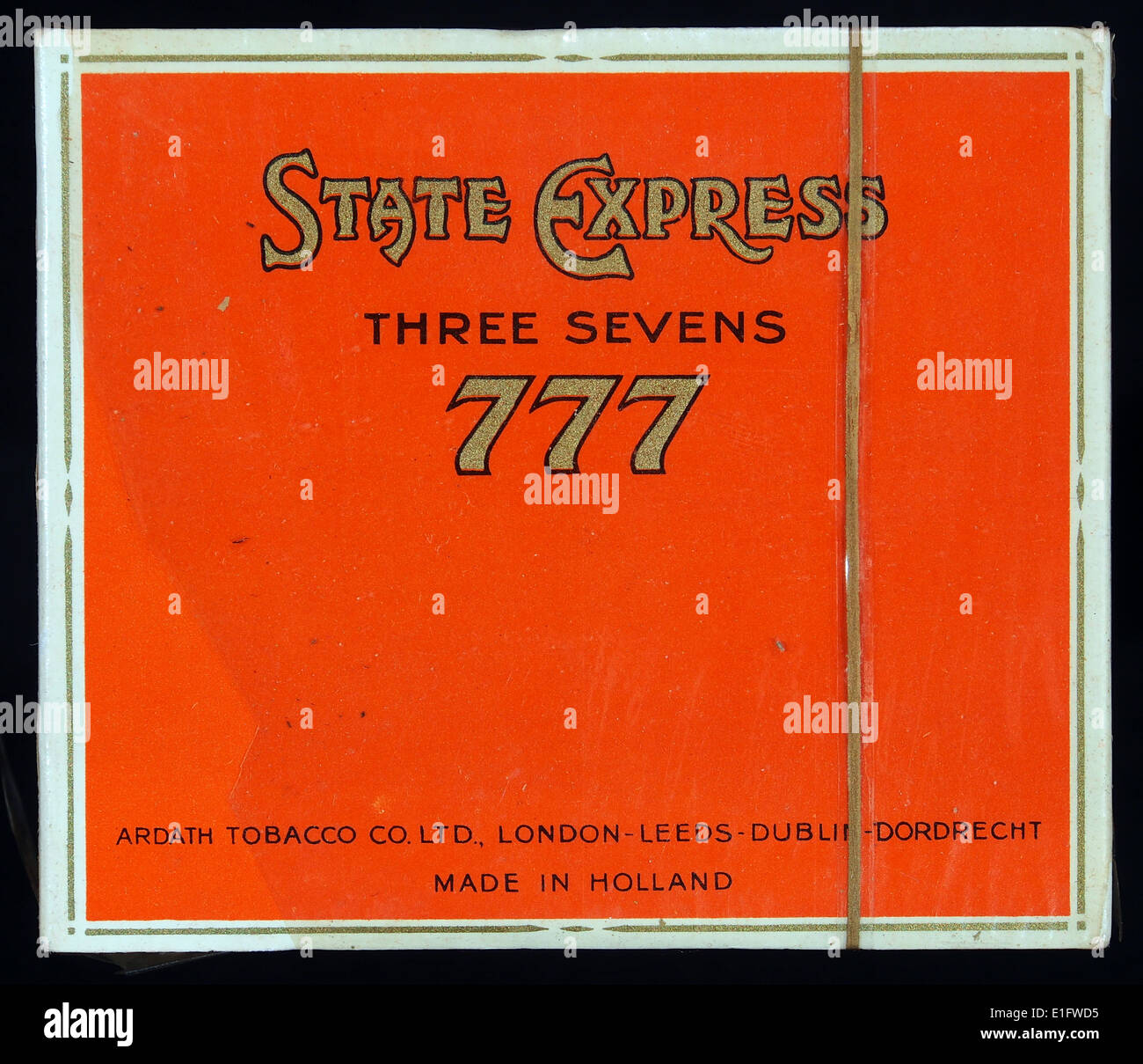 The State Express 777 Three Sevens cigarette pack is a product of State ...
