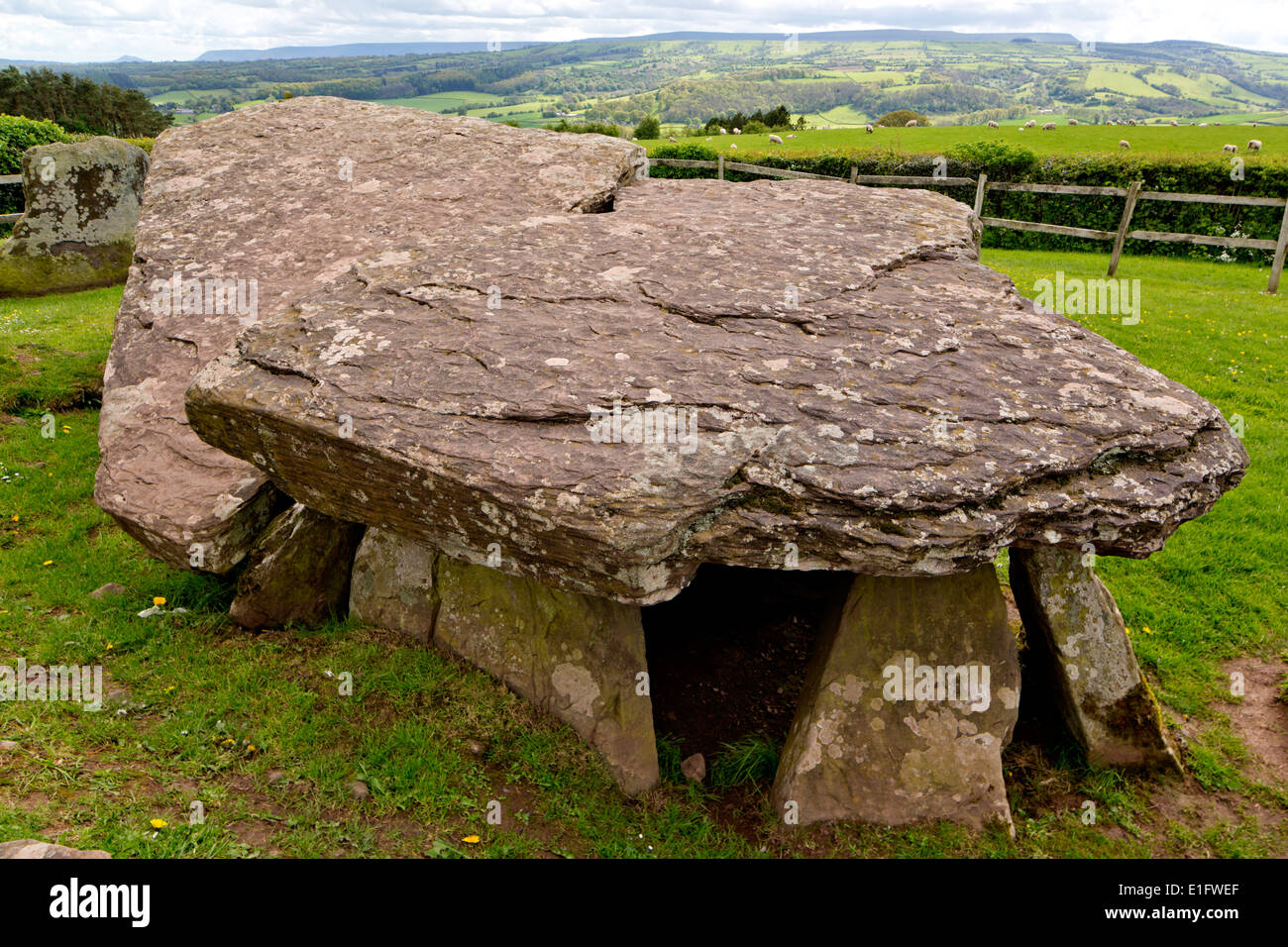 Arthur's Stone, Dorstone - Neolithic Burial Tomb Stock Photo - Alamy