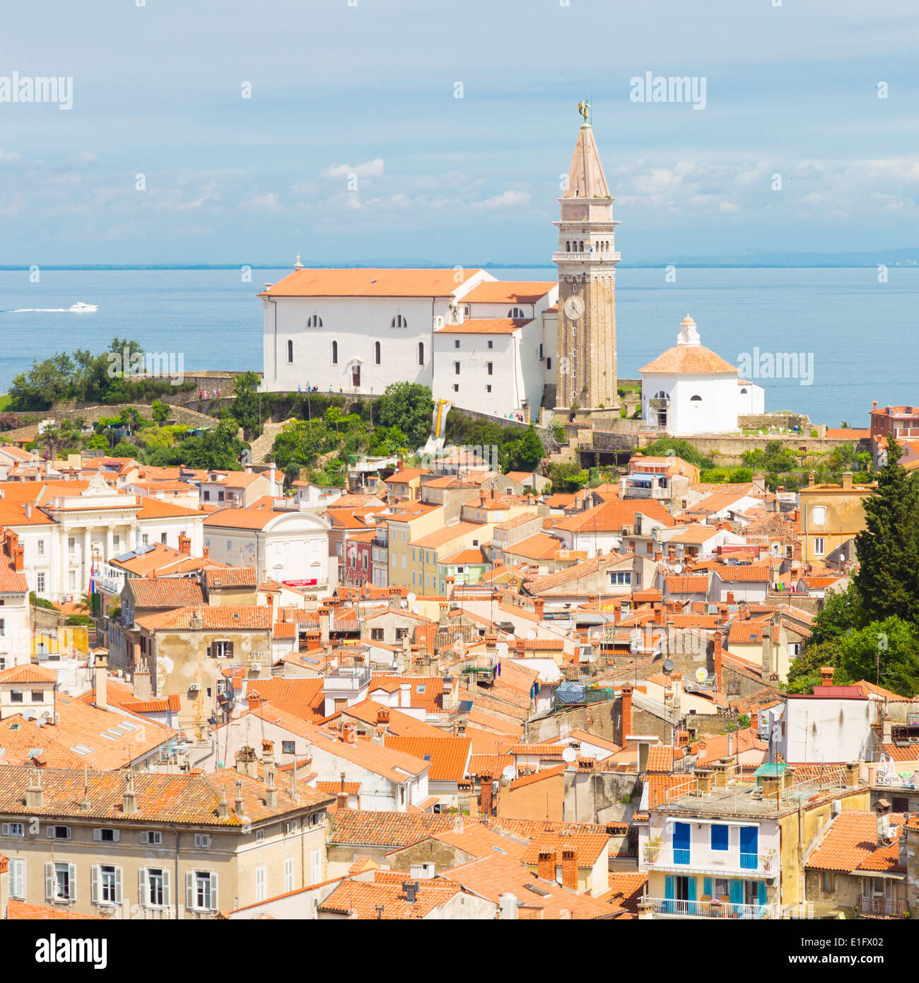 Piran town wall hi-res stock photography and images - Alamy