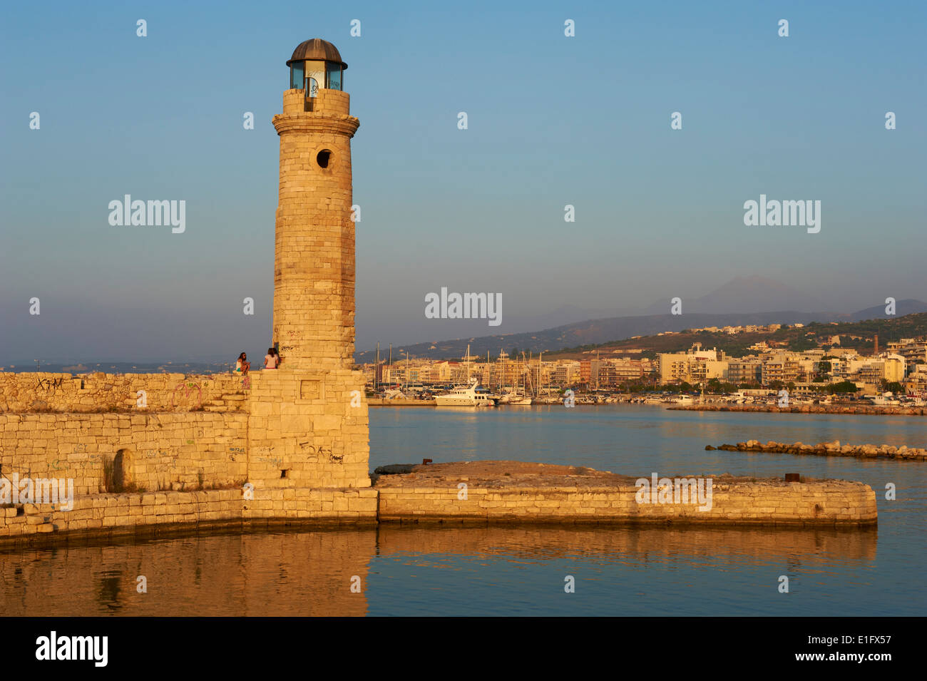Greece, Crete island, Venetian port of Rethymnon Stock Photo - Alamy