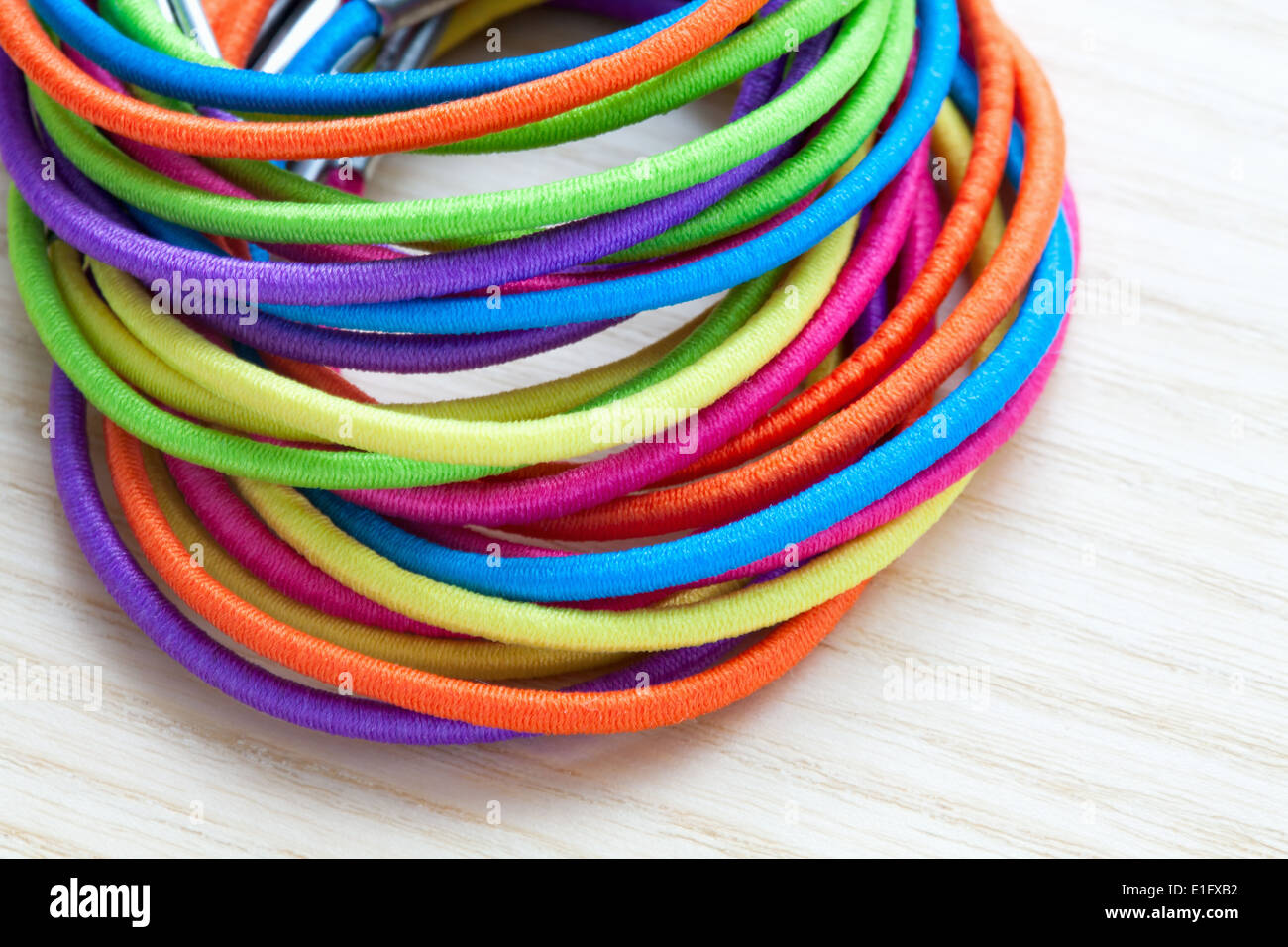 Colored rubber bands Stock Photo - Alamy